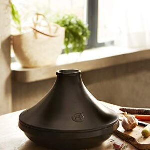 Emile Henry Delight 4.0 Quart Ceramic Tagine, Slate with Slate Lid