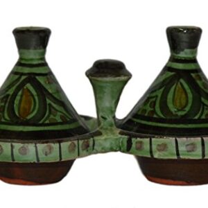 Moroccan Handmade Tagine Double Spice Holder seasoning Container