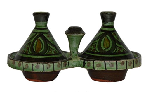 Moroccan Handmade Tagine Double Spice Holder seasoning Container