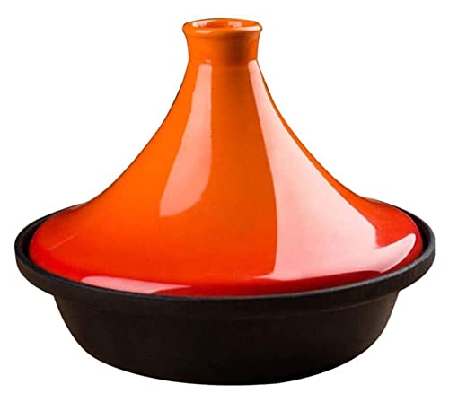 Easy To Clean Moroccan Tagine Cast Iron Pot With Lid Handles For Casserole Pot Medium To Extra Large Home Cookin 22.5.28