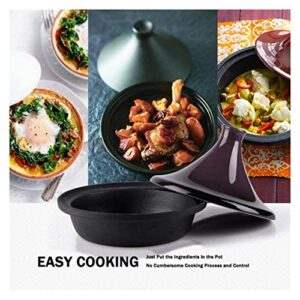 Easy To Clean Moroccan Tagine Cast Iron Pot With Lid Handles For Casserole Pot Medium To Extra Large Home Cookin 22.5.28