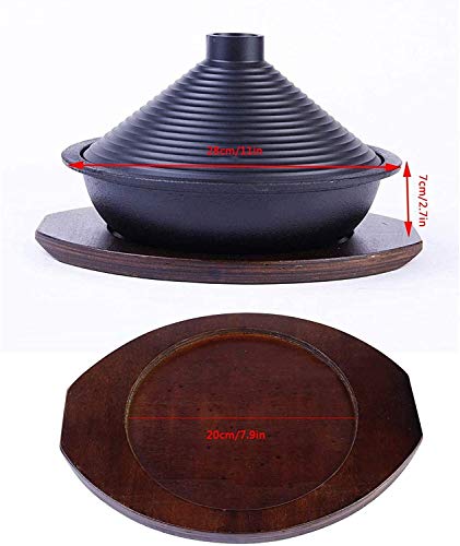 Casserole Dishes with Lids Large Cooking Tagine, 28Cm Tajine with Enameled Cast Iron Base and Cone-Shaped Lid