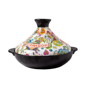 2l ceramic tagine pot moroccan tajine cooking pot cookware with cone-shaped closed lid for stew casserole slow cooker (large, hand made)