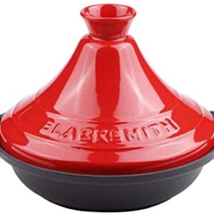 27cm High Gloss Enamel Moroccan Tagine Pot Easy To Clean Casserole Enameled Cast Iron Pot For 2-4 People 22.5.26