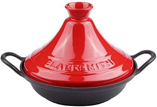 27cm High Gloss Enamel Moroccan Tagine Pot Easy To Clean Casserole Enameled Cast Iron Pot For 2-4 People 22.5.26