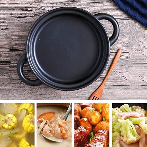 XuRX Hand Made Ceramic Tagine Pot 1.5L, Home Tagine Pot Cookware Lead Free Stew Casserole Slow Cooker for Home Kitchen 20cm