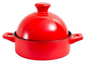 clay pot ceramic stew pot casserole pot original handmade clay cooking,braiser pan healthy saucepan earthen pot for braising,ceramic moroccan tagine pot with lid red 1.37quart