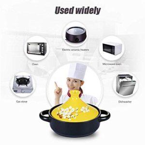 Casserole Dish with Lid Soup Pot Cooking Tagine Pot, 20Cm Tagine Pot Cookware Casserole Pots with Lids Medium Simple Cooking Tagine Lead Free for Home Kitchen 1.5L