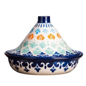 casserole dish with lid soup pot 25cm tajine cooking pot, hand painted tagine pot ceramic tagine pot cooking pot for cooking and stew casserole slow cooker lead free,a