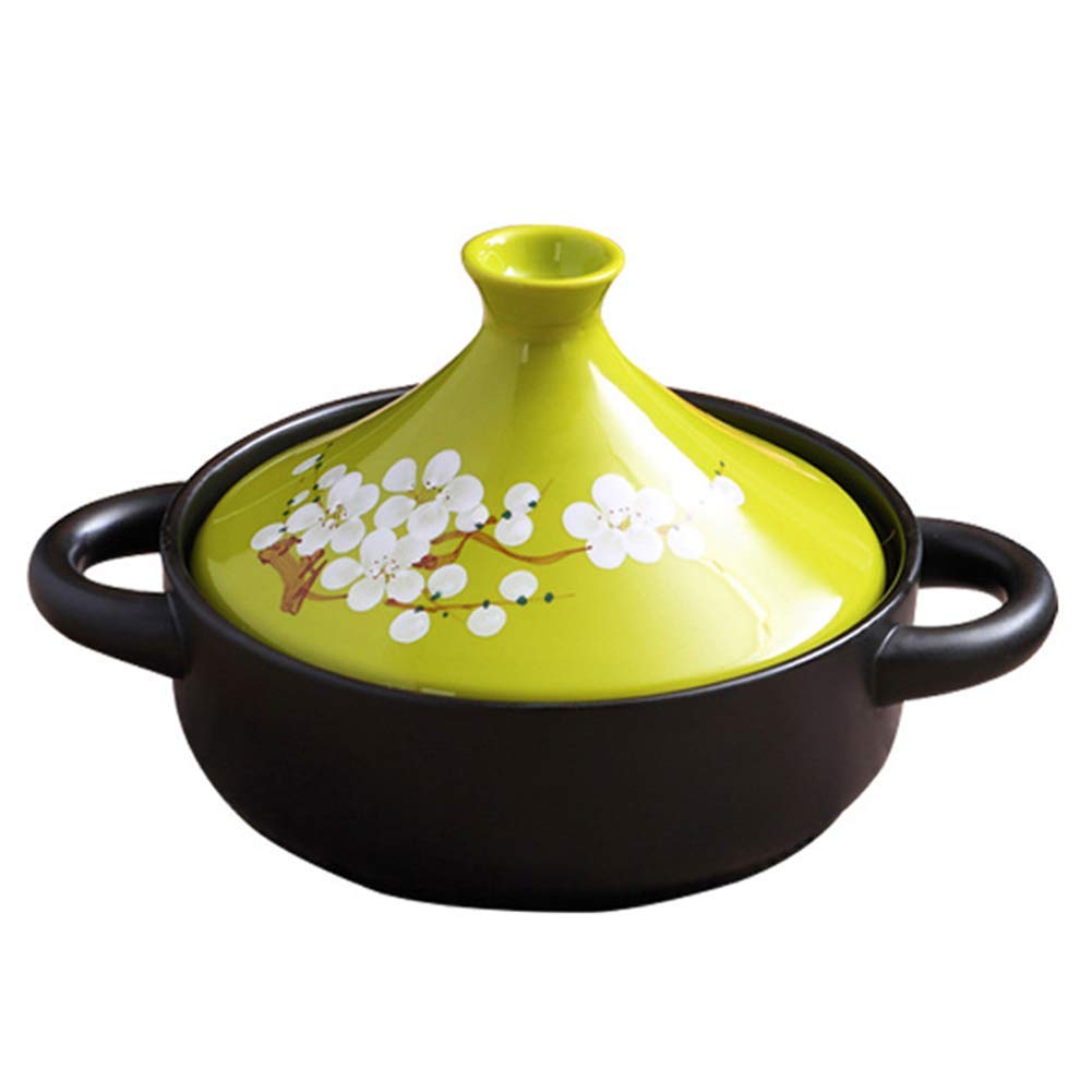 Casserole Dish with Lid Soup Pot Tagine Pot Cookware, 20Cm Cooking Tagine Pot Casserole Pots with Lids Medium Simple Cooking Tagine Lead Free Cold and Heat Resistant