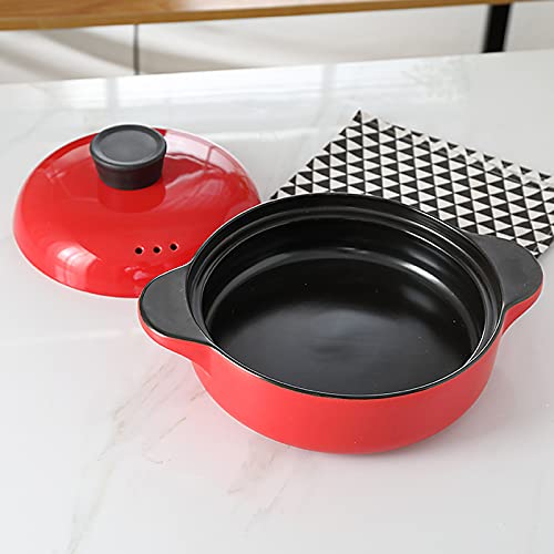 1.3L Ceramic Tagine Pot, Heat-resistant High Temperature Resistance Enamel Casserole with Lid, for Home Kitchen Resturant