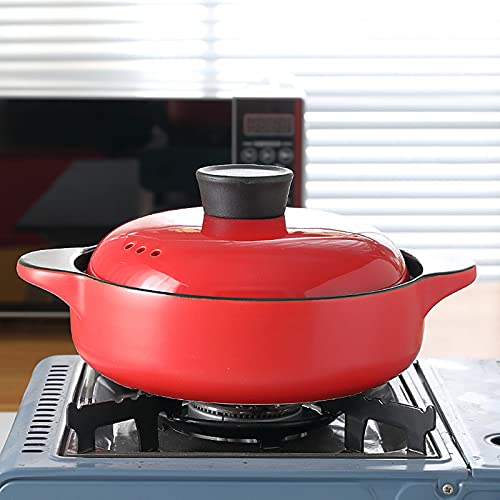 1.3L Ceramic Tagine Pot, Heat-resistant High Temperature Resistance Enamel Casserole with Lid, for Home Kitchen Resturant