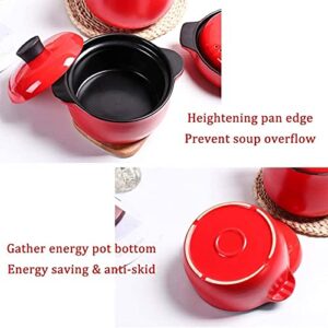 1.3L Ceramic Tagine Pot, Heat-resistant High Temperature Resistance Enamel Casserole with Lid, for Home Kitchen Resturant