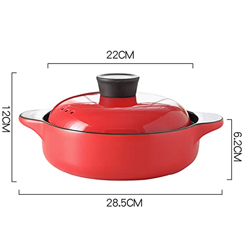 1.3L Ceramic Tagine Pot, Heat-resistant High Temperature Resistance Enamel Casserole with Lid, for Home Kitchen Resturant