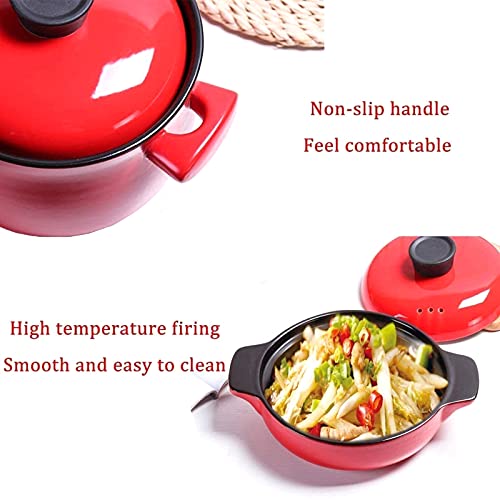 1.3L Ceramic Tagine Pot, Heat-resistant High Temperature Resistance Enamel Casserole with Lid, for Home Kitchen Resturant