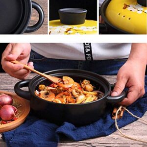 JINXIU Casserole Cooking Tagine Pot, 20Cm Tagine Pot Cookware Casserole Pots with Lids Medium Simple Cooking Tagine Lead Free for Home Kitchen 1.5L