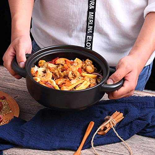 JINXIU Casserole Cooking Tagine Pot, 20Cm Tagine Pot Cookware Casserole Pots with Lids Medium Simple Cooking Tagine Lead Free for Home Kitchen 1.5L