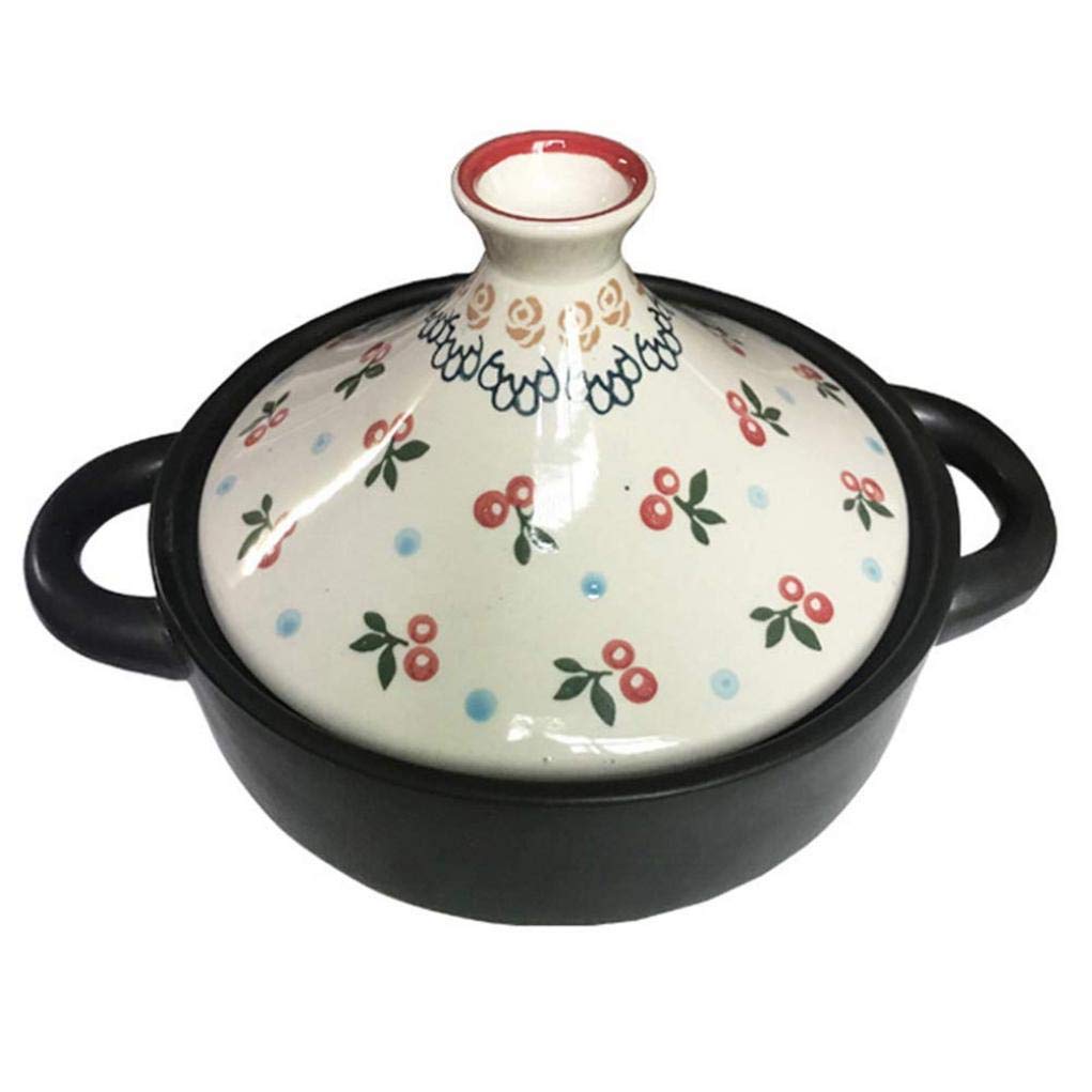 MYYINGBIN Healthy Lead Free Tagine Pot Casserole with Lids 20cm Cookware Slow Cooker