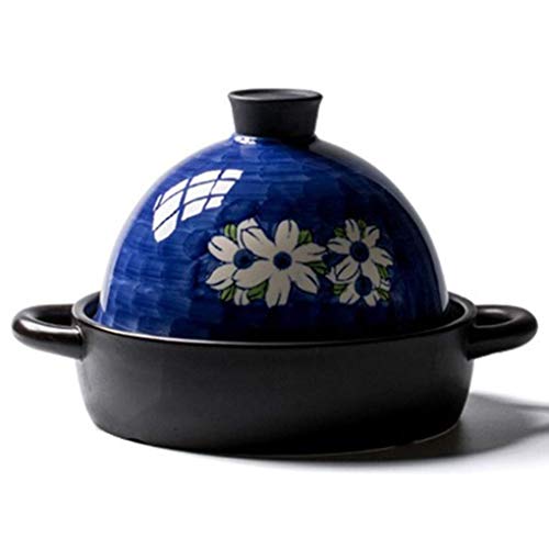 MYYINGBIN 28cm Tagine Pot 1.9 Liter Casserole Clay Pot Large Capacity Nonstick Pan for Medium to Extra Large Cooking