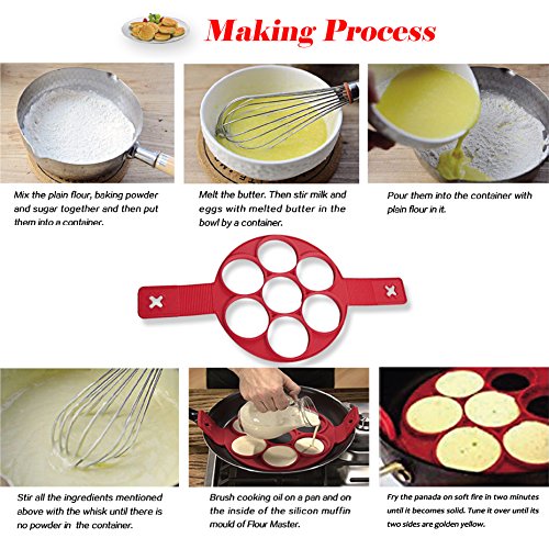 Pancake Molds Ring Fried Egg Mold Reusable Silicone Non Stick Pancake Maker Egg Ring Maker