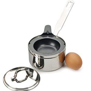 RSVP International Endurance Single Egg Poacher Set | Perfectly Poached Eggs | Includes Stainless Steel Pan | Dishwasher Safe