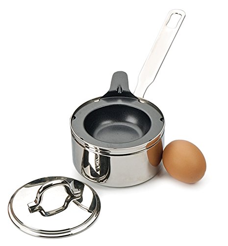 RSVP International Endurance Single Egg Poacher Set | Perfectly Poached Eggs | Includes Stainless Steel Pan | Dishwasher Safe