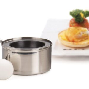 RSVP International Endurance Single Egg Poacher Set | Perfectly Poached Eggs | Includes Stainless Steel Pan | Dishwasher Safe