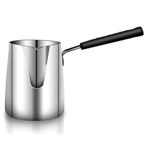 butter coffee milk warmer mini butter melting pot turkish coffee warmer and butter melting pot, stainless steel, 20-ounce capacity (600ml)