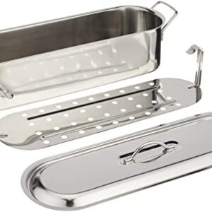 Norpro Stainless Steel Fish Poacher, 18in x 4.5in, As Shown