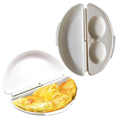 HELYZQ Microwave Omelet Maker Pan Egg-Omelette Maker Tray Egg-Cooker Poacher Kitchen Mold