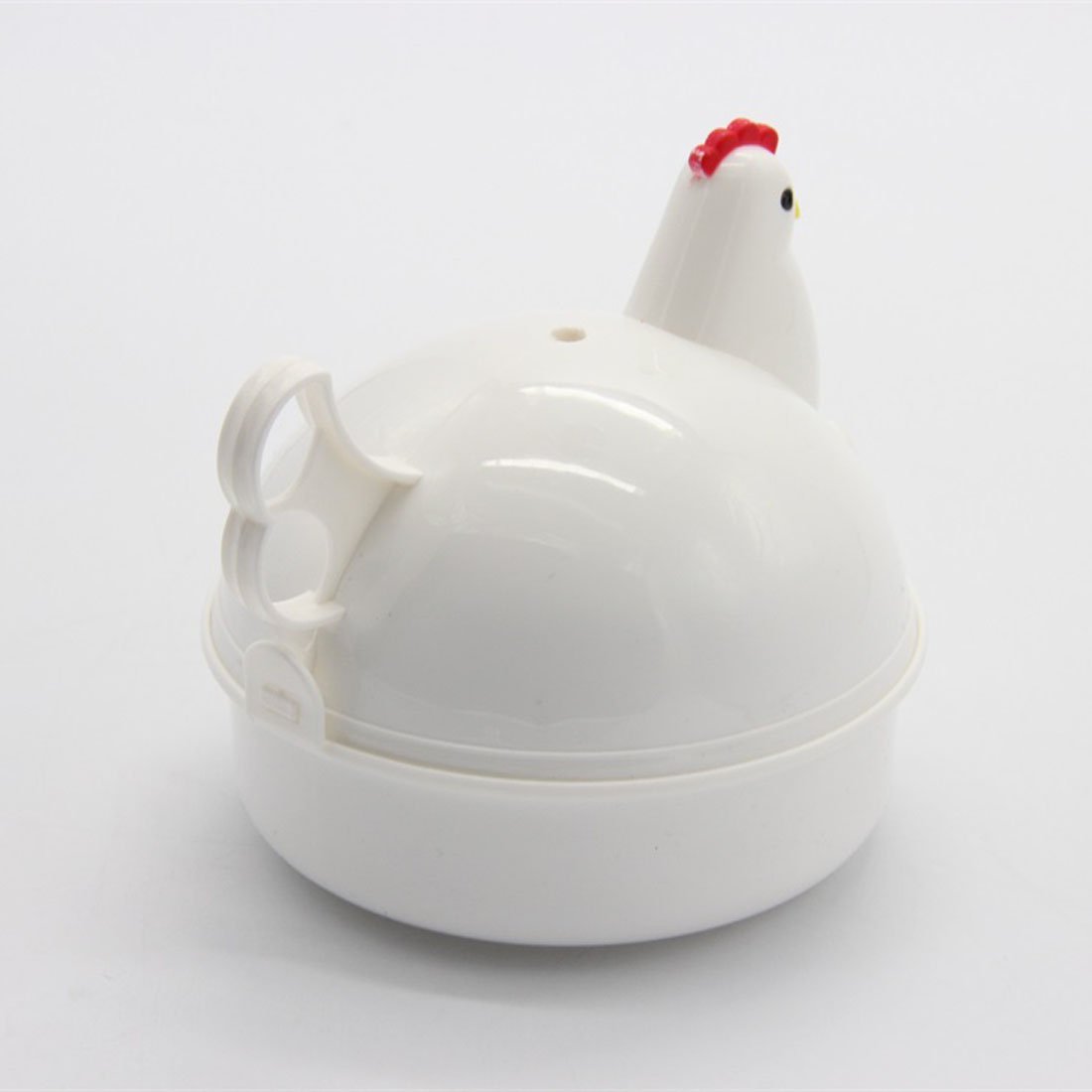 Mochiglory Chicken Shape Microwave Egg Poacher 4 Eggs Boiler Steamer