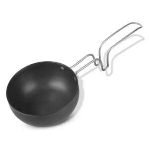 ksjone scratch resistant coating - mini tadka pan for eggs, spices, melting butter - and more tadka pan,large tadka pan for saag, dal, kadhi, dhokla (4 inch diameter)