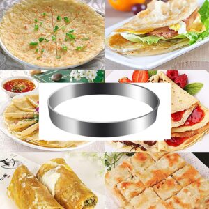 2pcs 8” Pancake Ring Stainless Steel Omelet Ring Large Corn Pancake Mold Nonstick Cooking Rings Pancake Mould Metal Shaper Circles For Fried Egg For Breakfast Pancake Omelette Sandwich