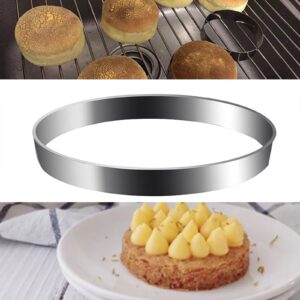 2pcs 8” Pancake Ring Stainless Steel Omelet Ring Large Corn Pancake Mold Nonstick Cooking Rings Pancake Mould Metal Shaper Circles For Fried Egg For Breakfast Pancake Omelette Sandwich