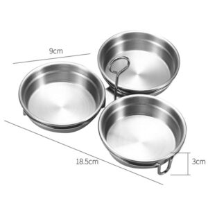 YARNOW 2pcs Stainless Steel Egg Poacher Pan 3 Poached Egg Cups for Poached Eggs Brunch Breakfasts Microwave Egg Poachers Kitchen Gadgets with Oil Brush