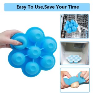 Egg Bites Molds for Instant Pot Accessories, Freezer Ice Cube Trays Silicone Food Storage Containers with Lid, 5,6,8 qt Pressure Cooker