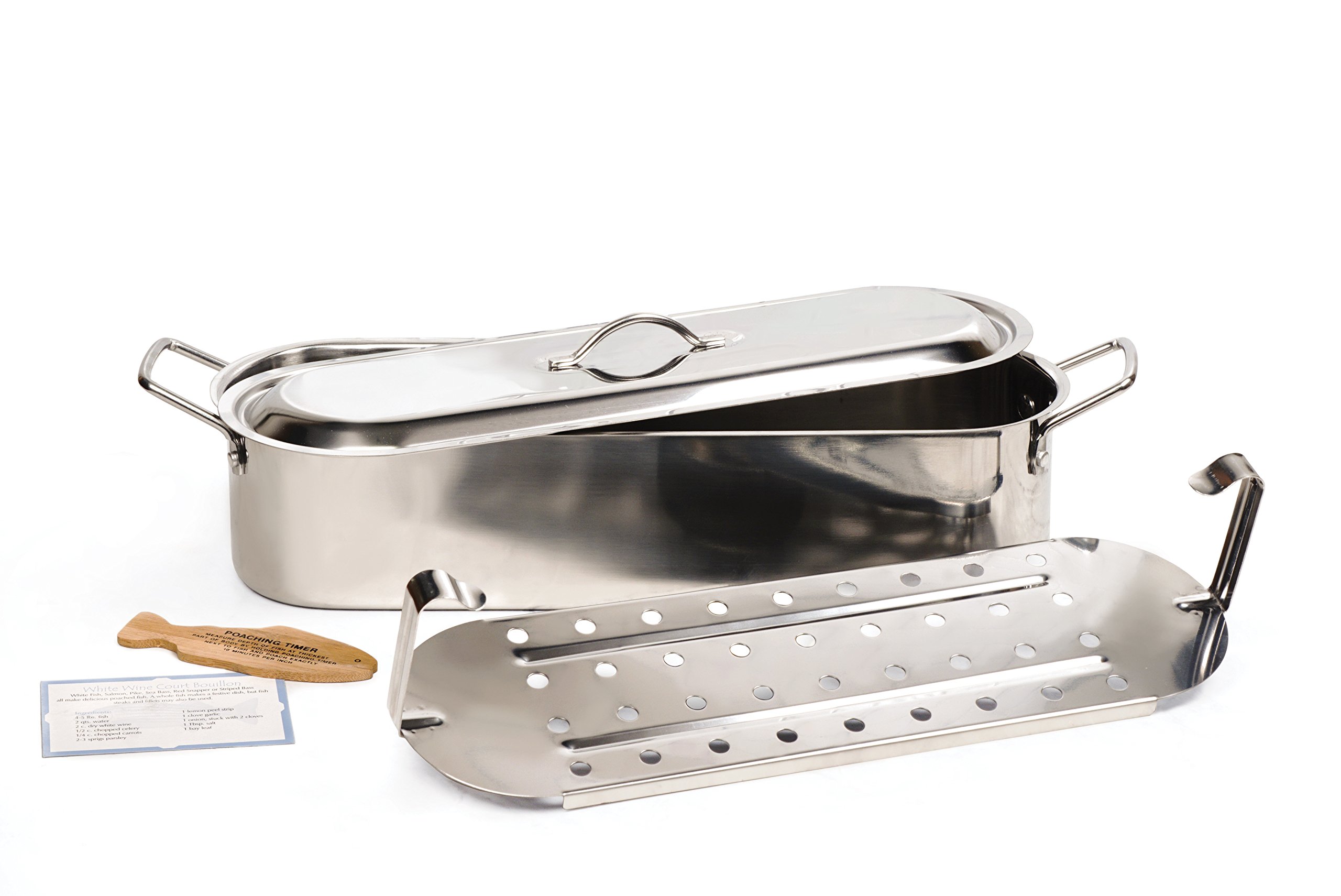 RSVP International Endurance Collection Fish Poaching Set, 18 inch, Stainless Steel