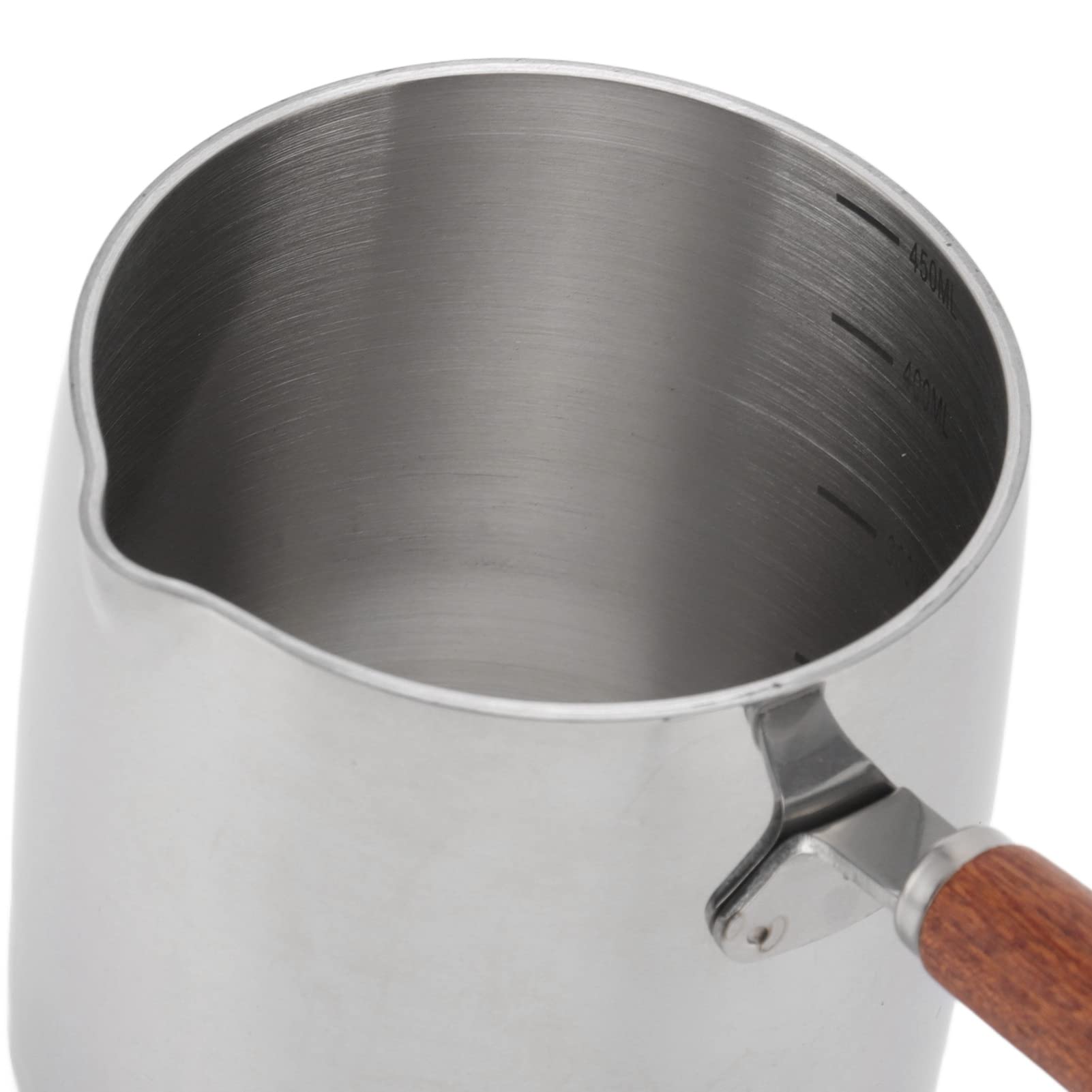 Milk Warmer Pot, 450ML Stainless Steel Multifunctional Chocolate Warmer Pot for Leftovers