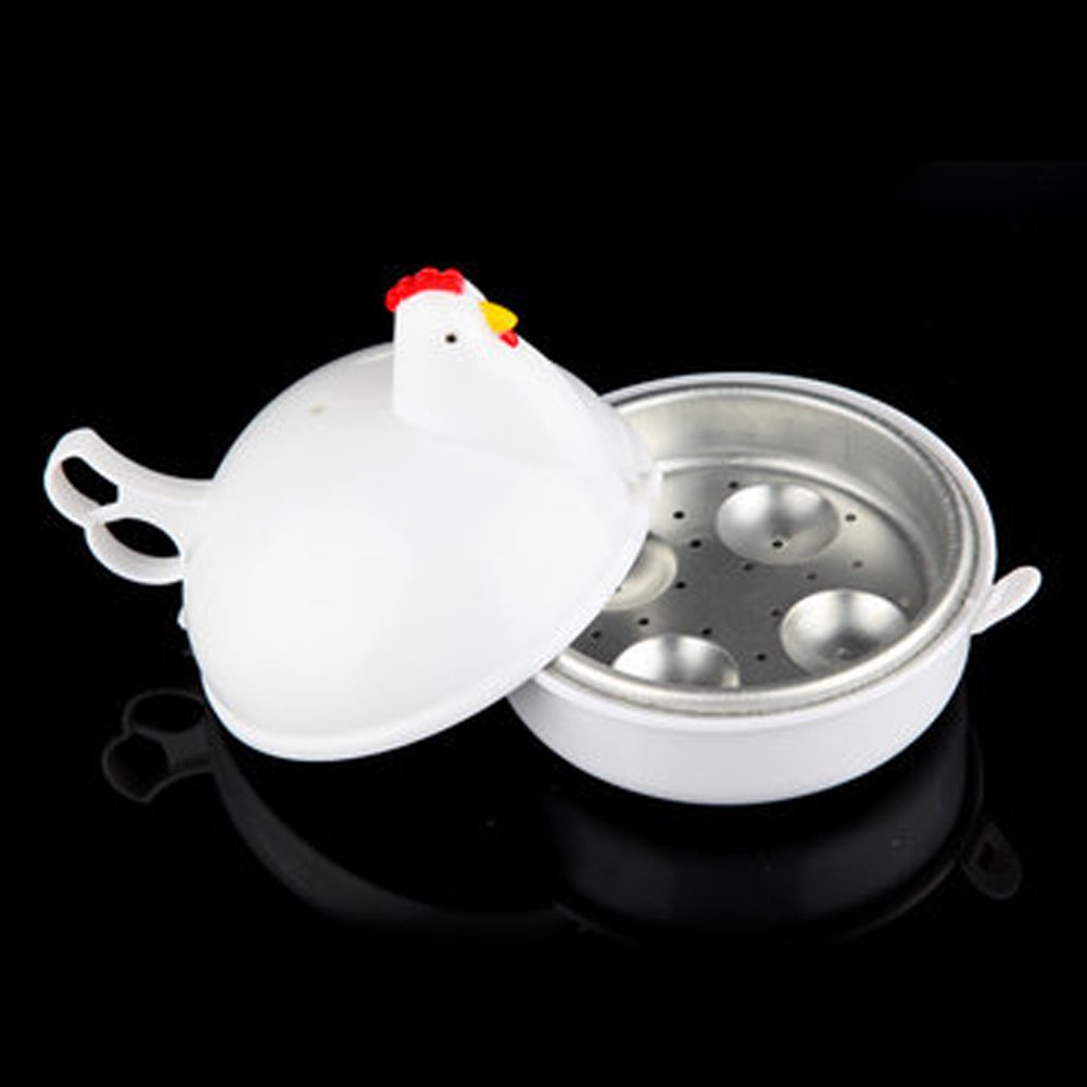 Microwave Egg Boiler, 4 Eggs Boiler Cooker Microwave Egg Steamer, Cooker Boiler Steamer Gadgets Cook Soft and Hard Boiled Egg, Poacher Boiler Cooker