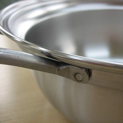 Nagao Tsubamesanjo IH Compatible Stainless Steel Tabletop Pot, 9.4 inches (24 cm), Made in Japan