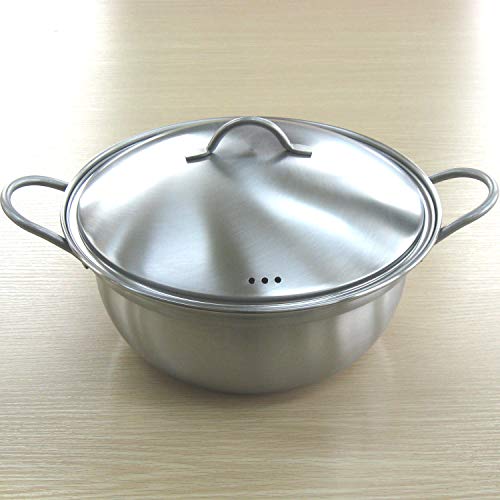 Nagao Tsubamesanjo IH Compatible Stainless Steel Tabletop Pot, 9.4 inches (24 cm), Made in Japan