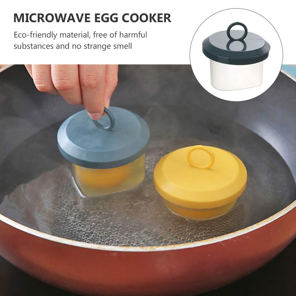 4Pcs Egg Cooker with Brush, Egg Poachers, Hard Boiled Egg Maker,Boiled Egg Cooker without Shell, BPA Free Non-Stick Egg Poacher, Fast Poaching Egg Cooker for Hard Boiled Eggs