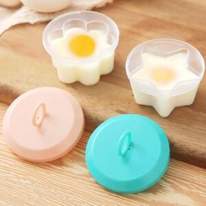 4Pcs Egg Cooker with Brush, Egg Poachers, Hard Boiled Egg Maker,Boiled Egg Cooker without Shell, BPA Free Non-Stick Egg Poacher, Fast Poaching Egg Cooker for Hard Boiled Eggs