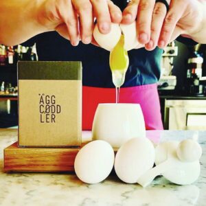 AggCoddler - XXL Porcelain and Silicone Egg Cooker, Scandinavian Egg Coddler Poacher