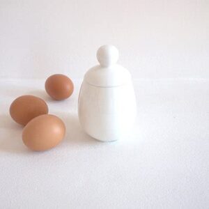 AggCoddler - XXL Porcelain and Silicone Egg Cooker, Scandinavian Egg Coddler Poacher