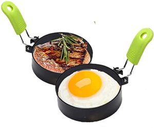 beminh stainless steel egg ring,2 pcs round breakfast household egg mold tool cooking tool omelette (new 2 pcs)