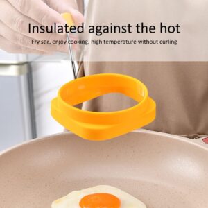 Silicone Egg Ring, 5Pcs Food Grade Silicone Egg Rings Non Stick Egg Cooking Rings Fried Egg Mold for Cooking Fried Egg Rings