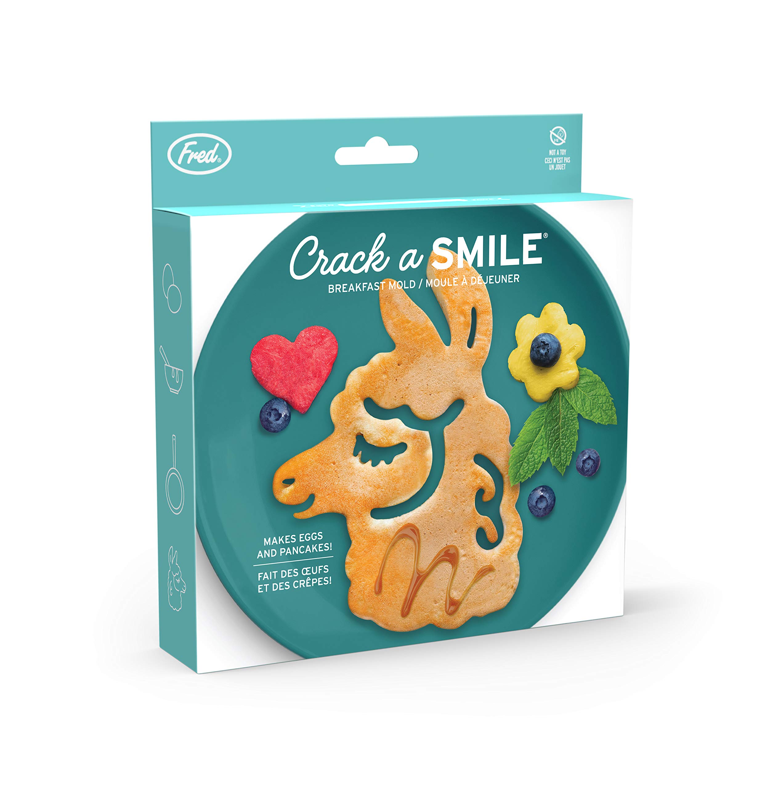 Genuine Fred Crack A Smile Breakfast Mold, Microwave and Dishwasher Safe, LLAMA