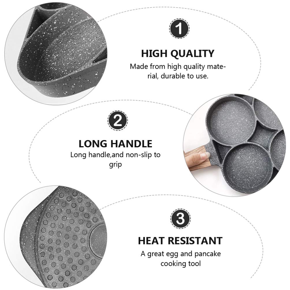 Hemoton 1pc Omelet Pan Egg Mould Pan Non Stick Pan Small Frying Pan Cast Iron Frying Pan Woks Stir-Fry Pans Non Stick Skillet Flat Frying Pan Cooking Tool Hamburger Fried Eggs Aluminum