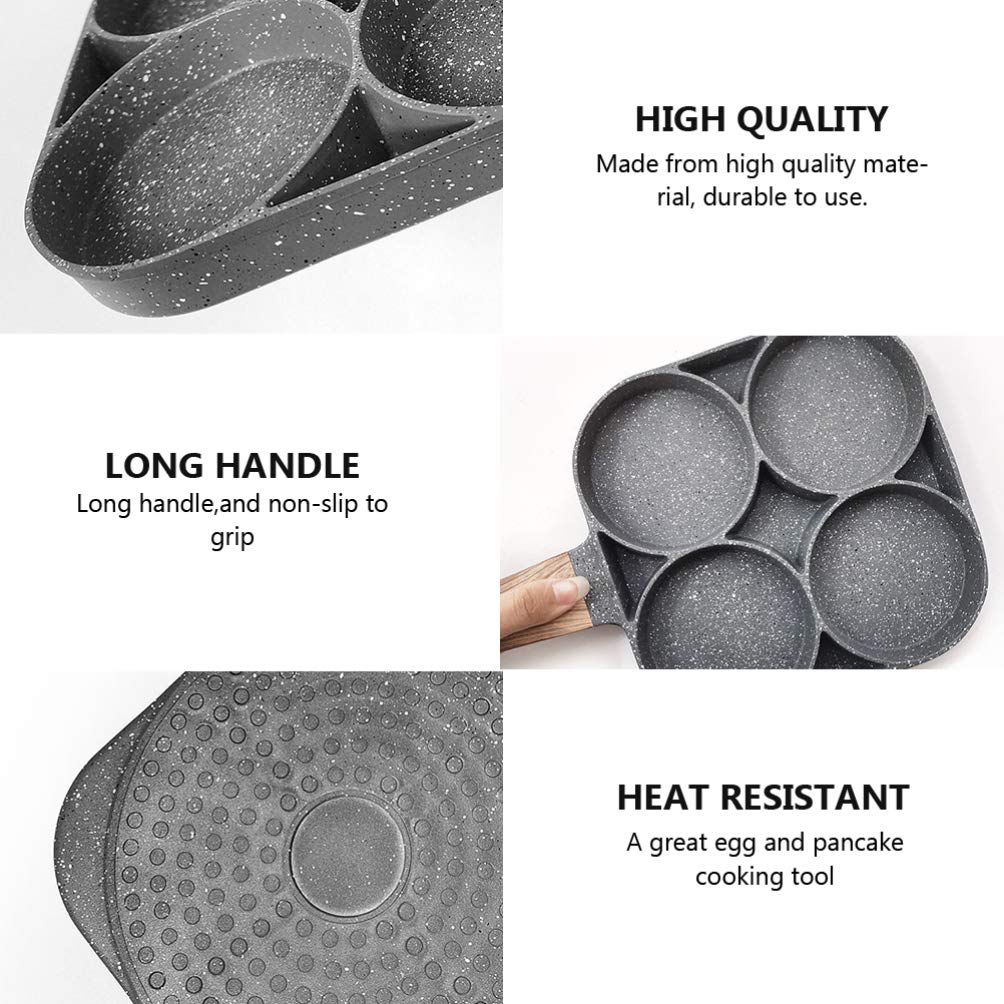 Hemoton 1pc Omelet Pan Egg Mould Pan Non Stick Pan Small Frying Pan Cast Iron Frying Pan Woks Stir-Fry Pans Non Stick Skillet Flat Frying Pan Cooking Tool Hamburger Fried Eggs Aluminum